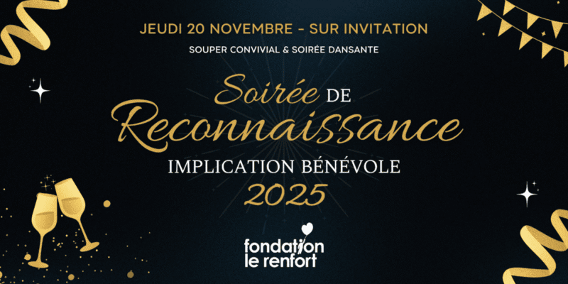 Inscription Soirée de reconnaissance – Fondation Le Renfort